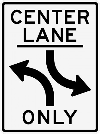 Center Lane Only w/ Arrows | Decker Supply