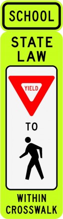 School State Law Yield To Pedestrian Within Crosswalk | Decker Supply