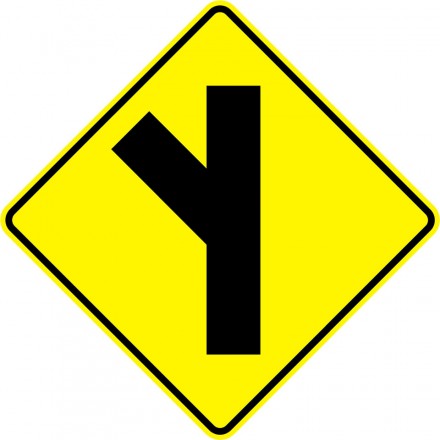Left Angle Side Road Symbol | Decker Supply